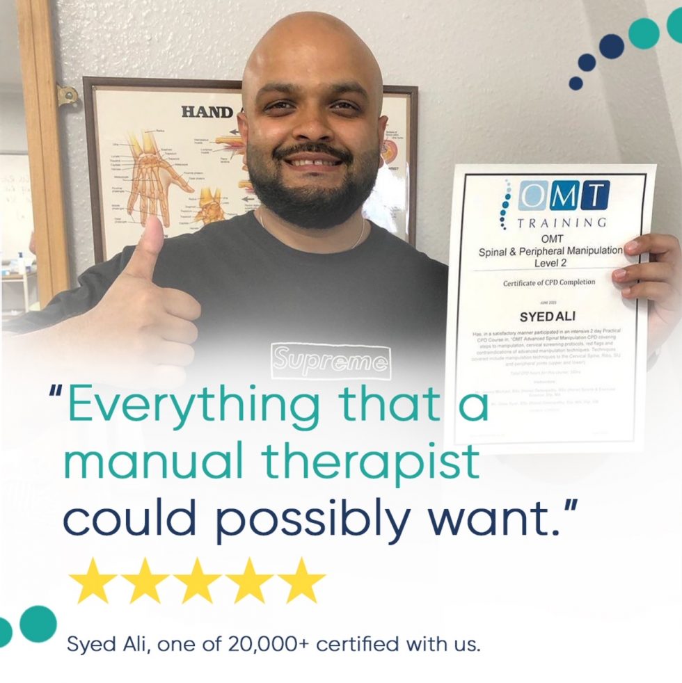 Specialist osteopaths and qualified lecturers. OMT Training Courses.